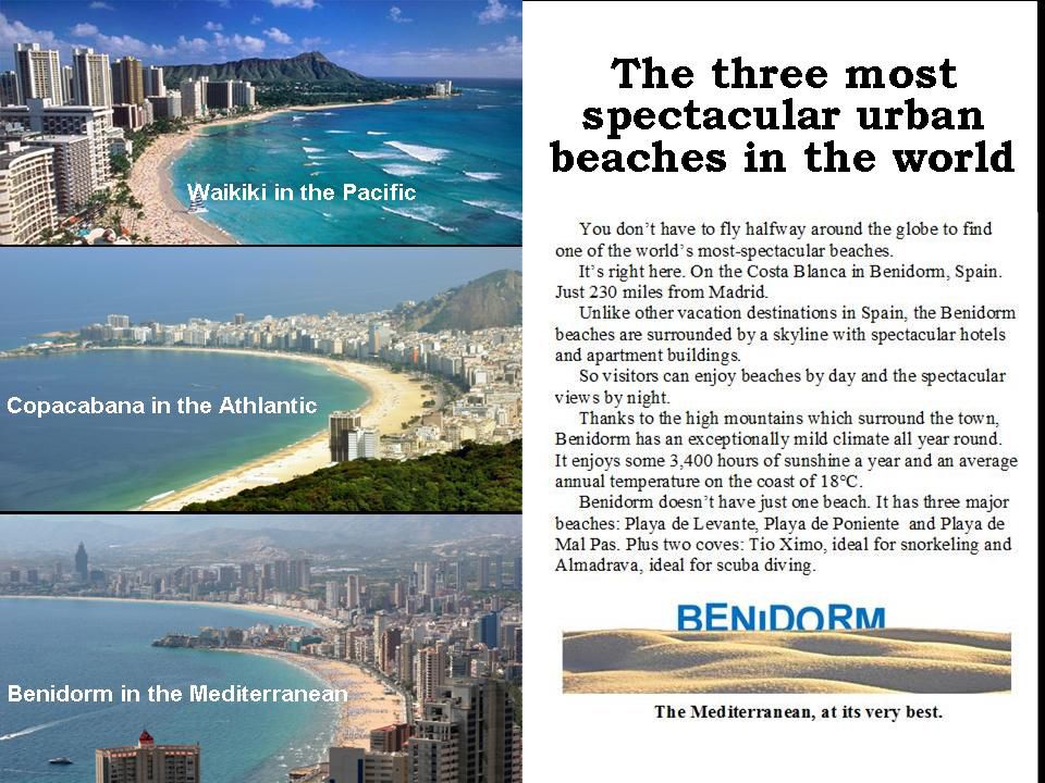 Benidorm busca logo y lema para vender su nueva imagen turística: sus ...