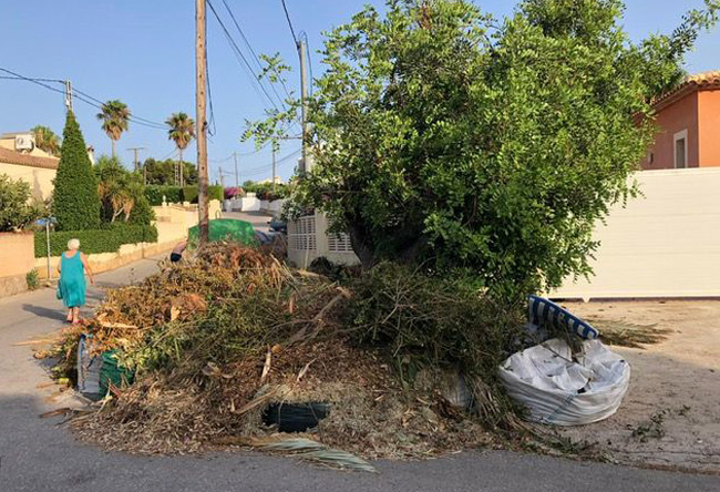Calp habilita un servicio para el traslado de los restos de poda tras ...