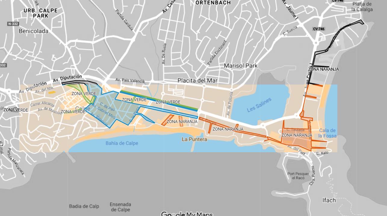 Así cambia el aparcamiento de pago en las calles de Calp: desaparece la ...