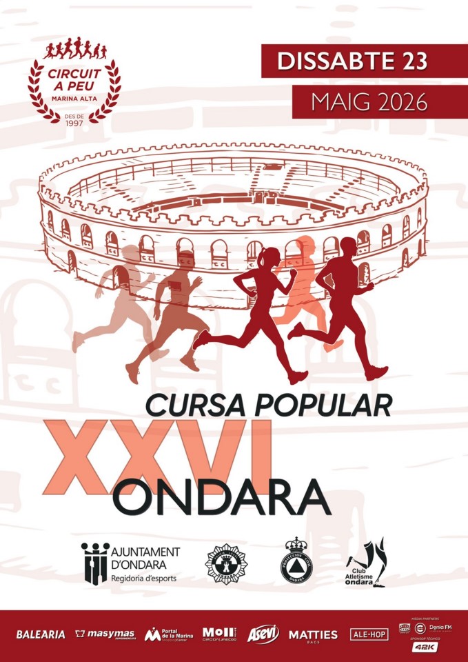 Torna la festa de l’atletisme a Ondara: la XXVI Cursa Popular ...
