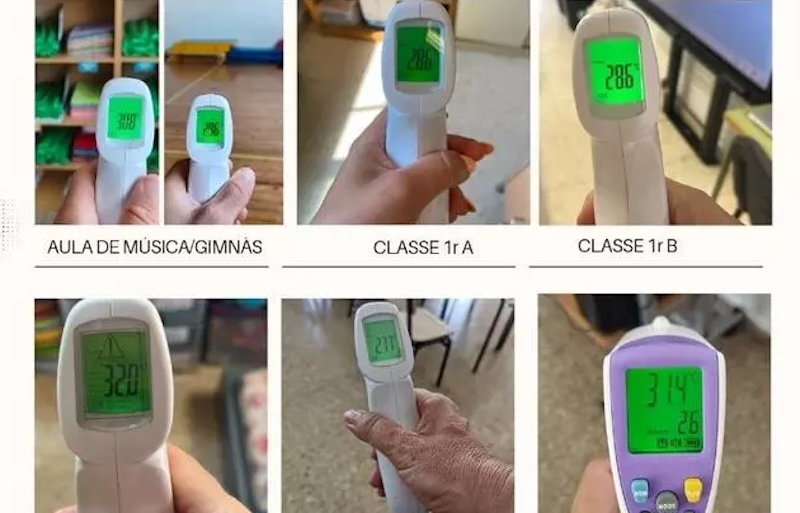 Aules a 32 ºC: un col·legi de Xàbia realitza mesuraments aula per aula ...